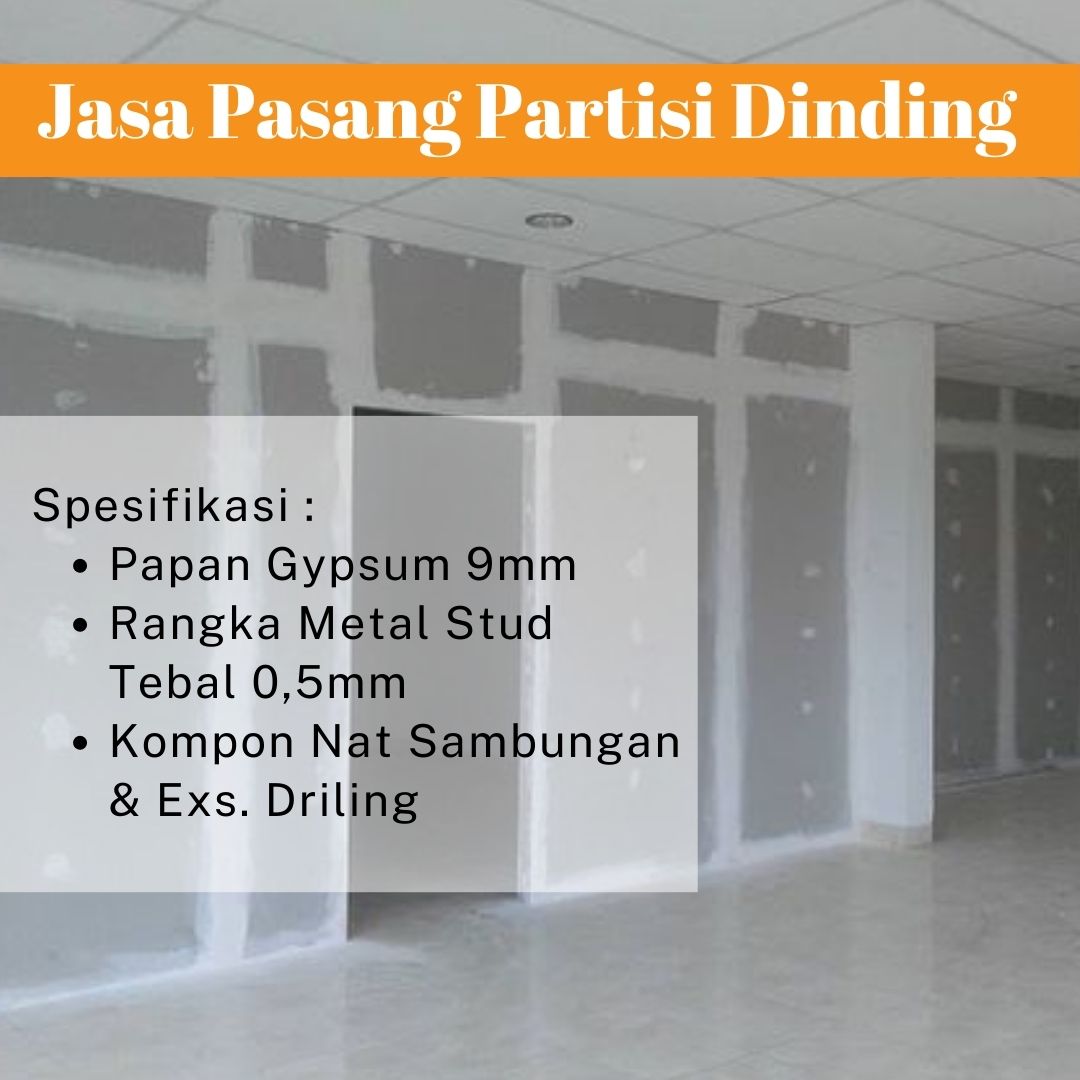 Jasa Pemasangan Dinding Partisi | Jasa Gypsum